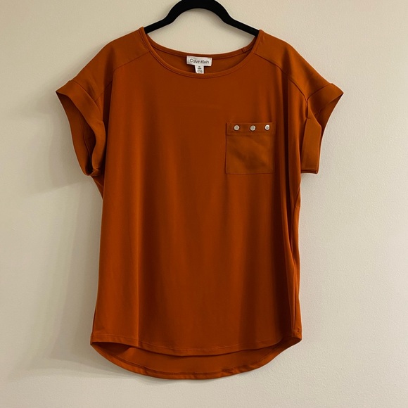 Calvin Klein | Tops | Calvin Klein Copper Brown Top | Poshmark